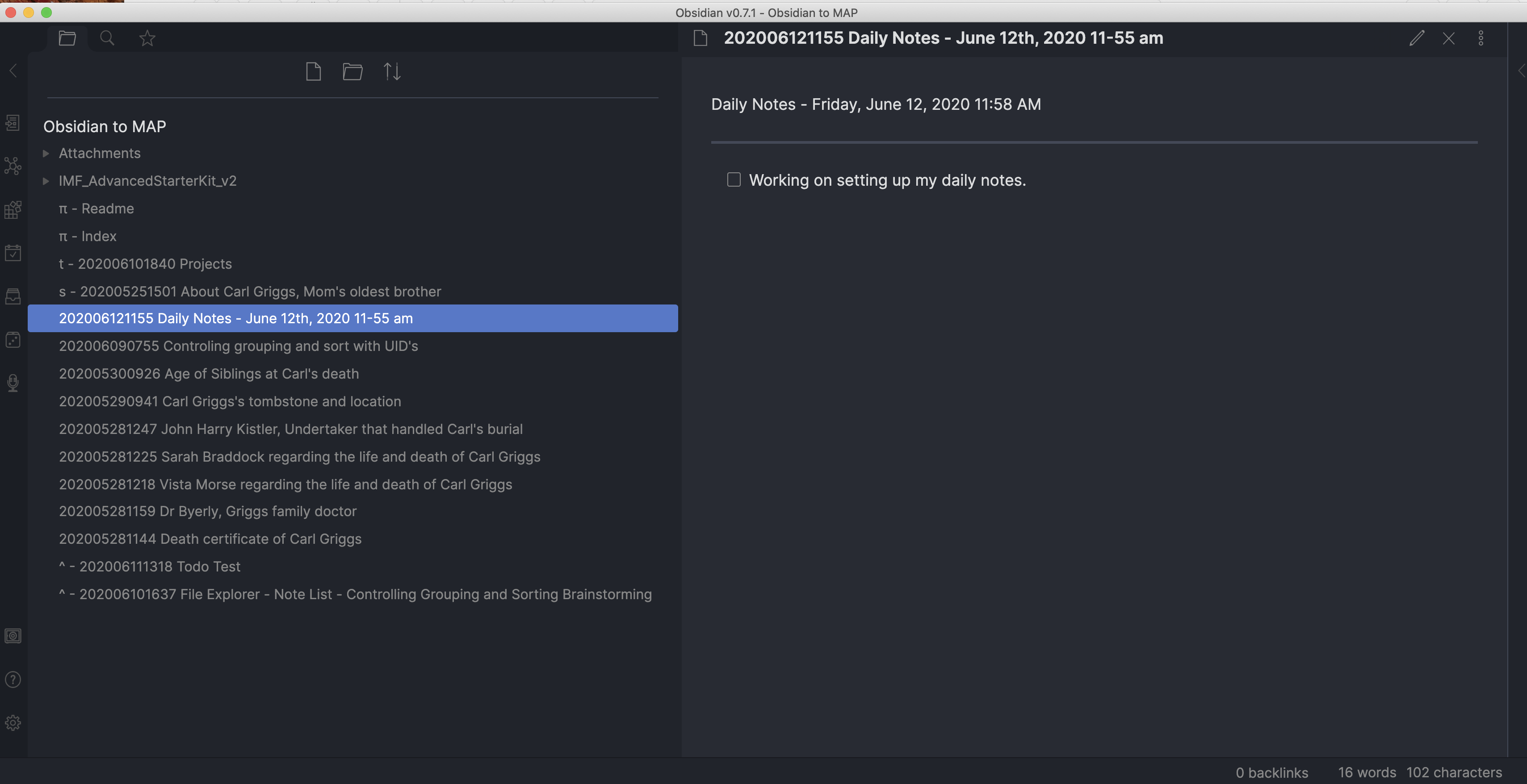 Including text in the date format for the Daily Note Plugin Example ...