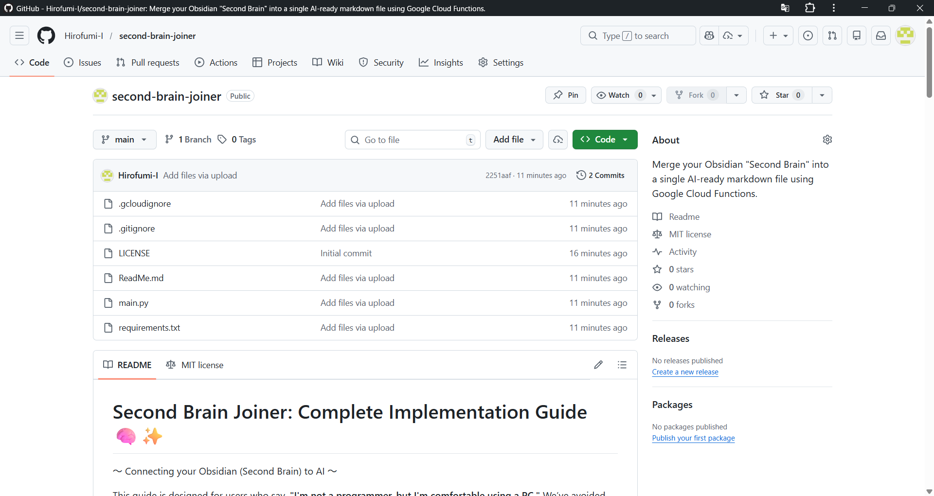 [Tool] I built a bridge between Obsidian and AI: "Second Brain Joiner ...
