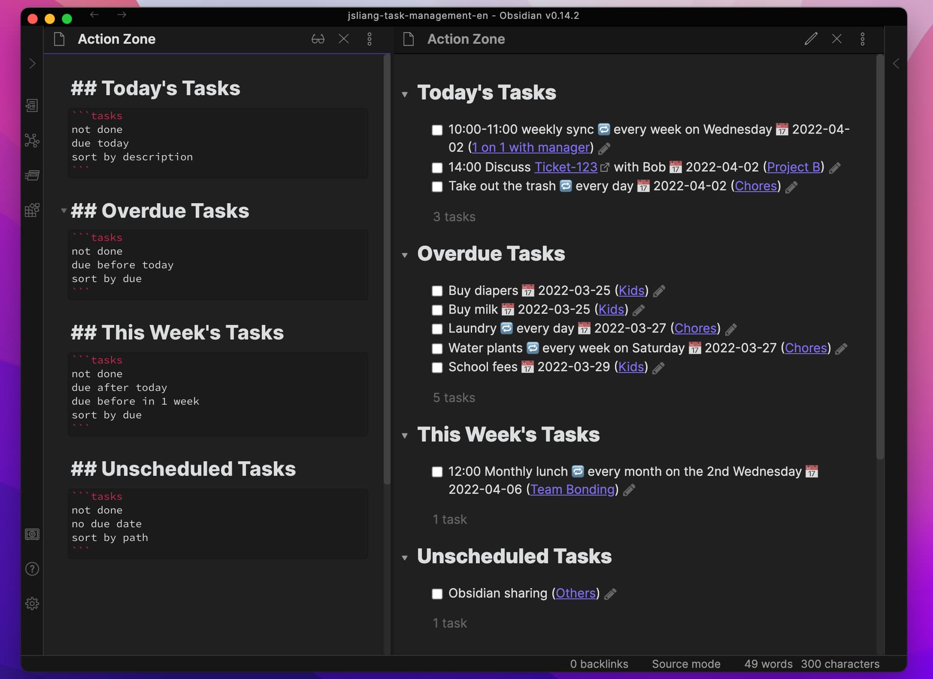 Simple Task Management Workflow w o Daily Notes Share Showcase 