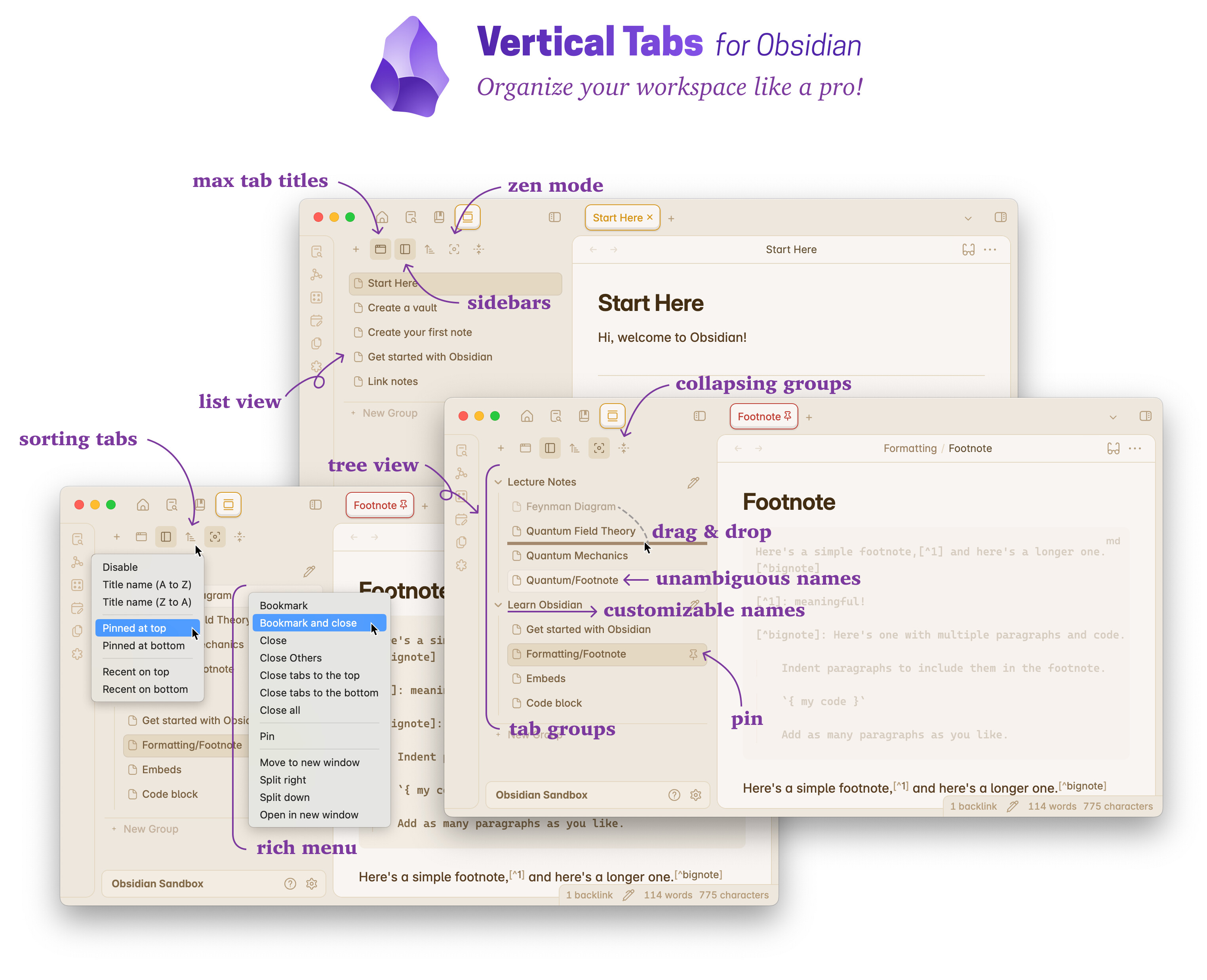 Plugin: Vertical Tabs for Obsidian - Page 2 - Share & showcase - Obsidian Forum