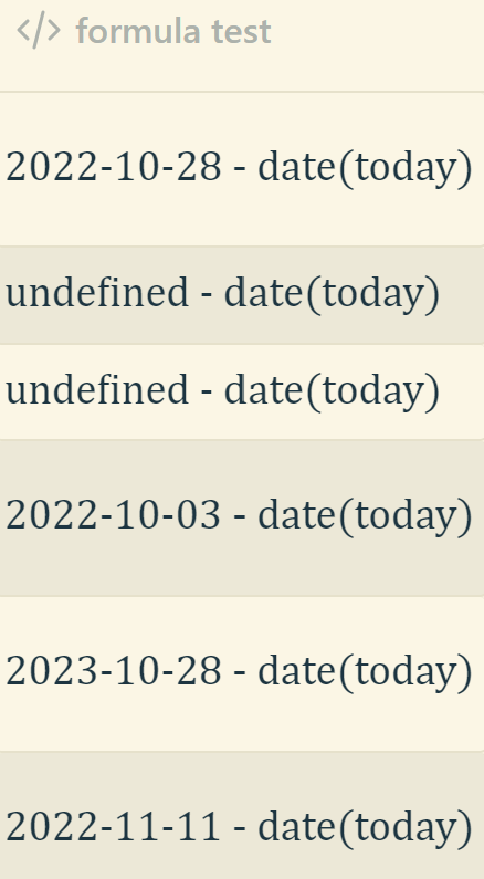 Subtracting Two Dates In DB folder Using Formula column Help 