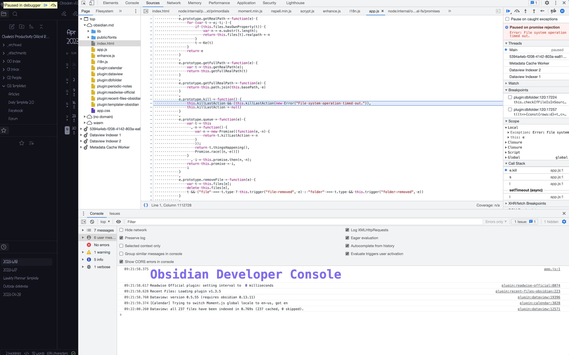 Debugger error - Help - Obsidian Forum