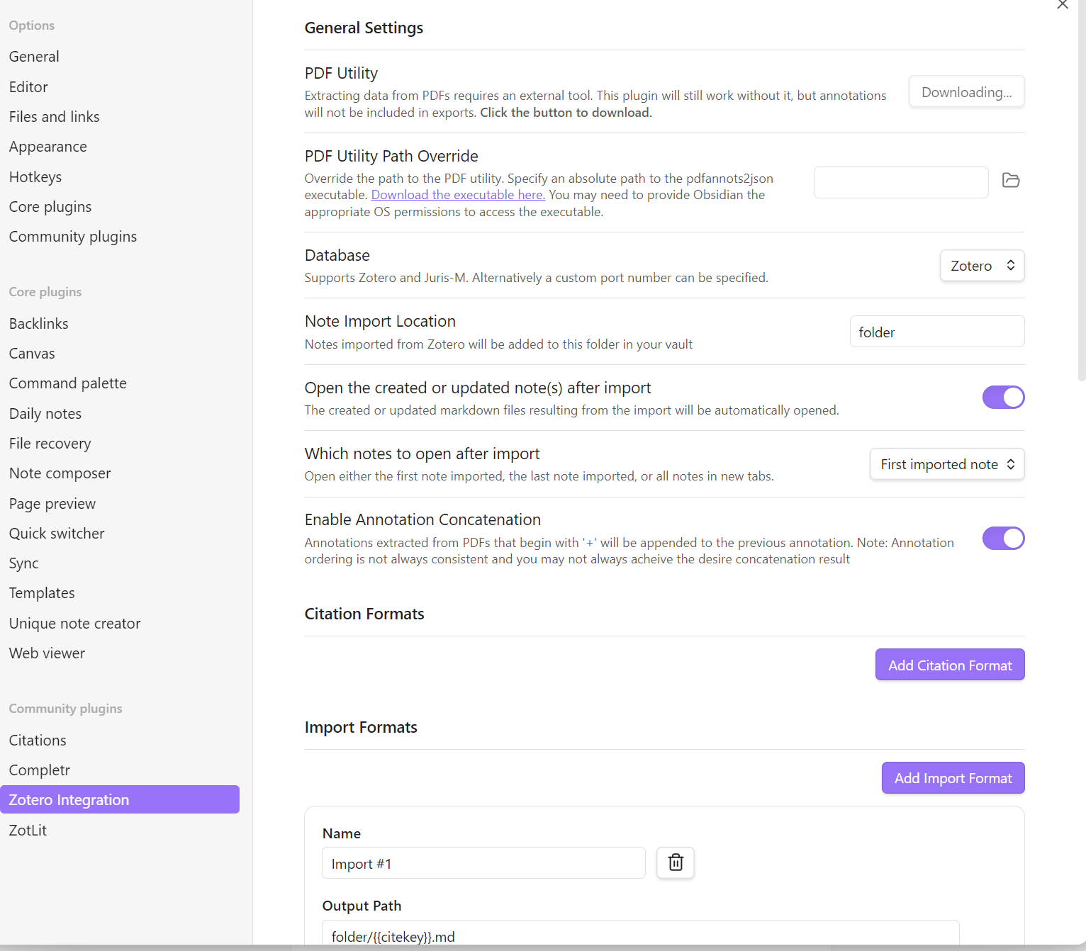 Zotero Integration on Obsidian - extra tool "pdf Utility" cannot be donwloaded - Help - Obsidian ...