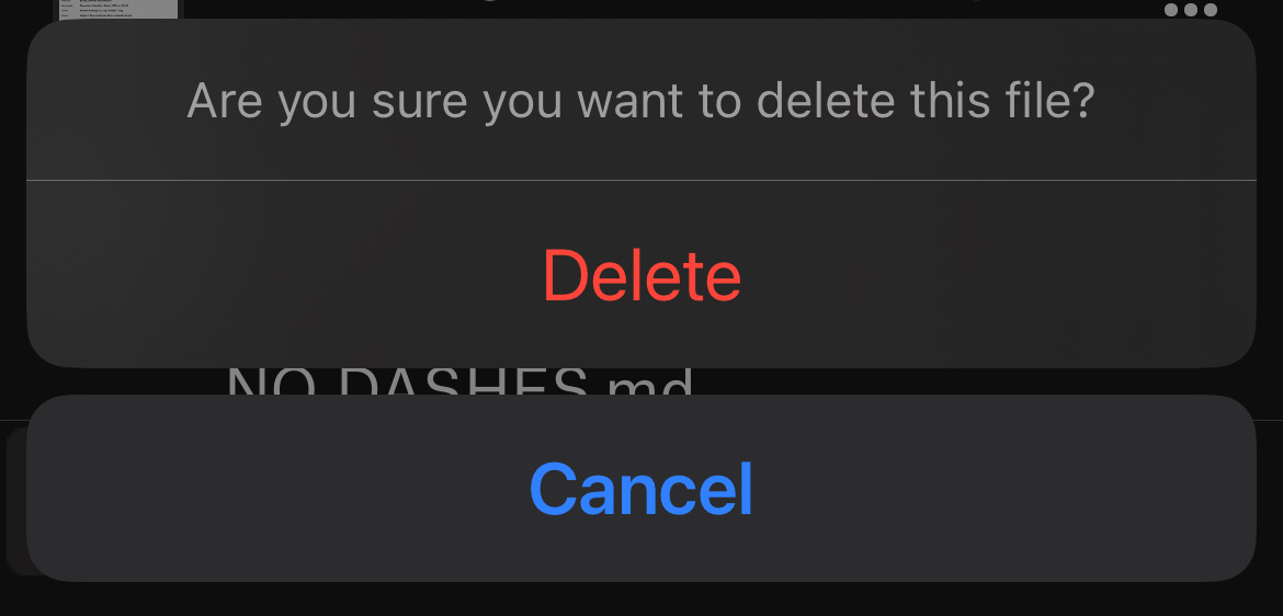 Mobile: Remove "Delete and don't ask again" button from Delete and ...