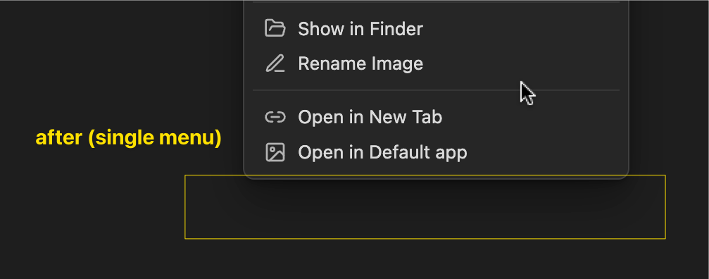 Duplicate context menu when NOT using native menus (appears twice, layered on top of each other ...