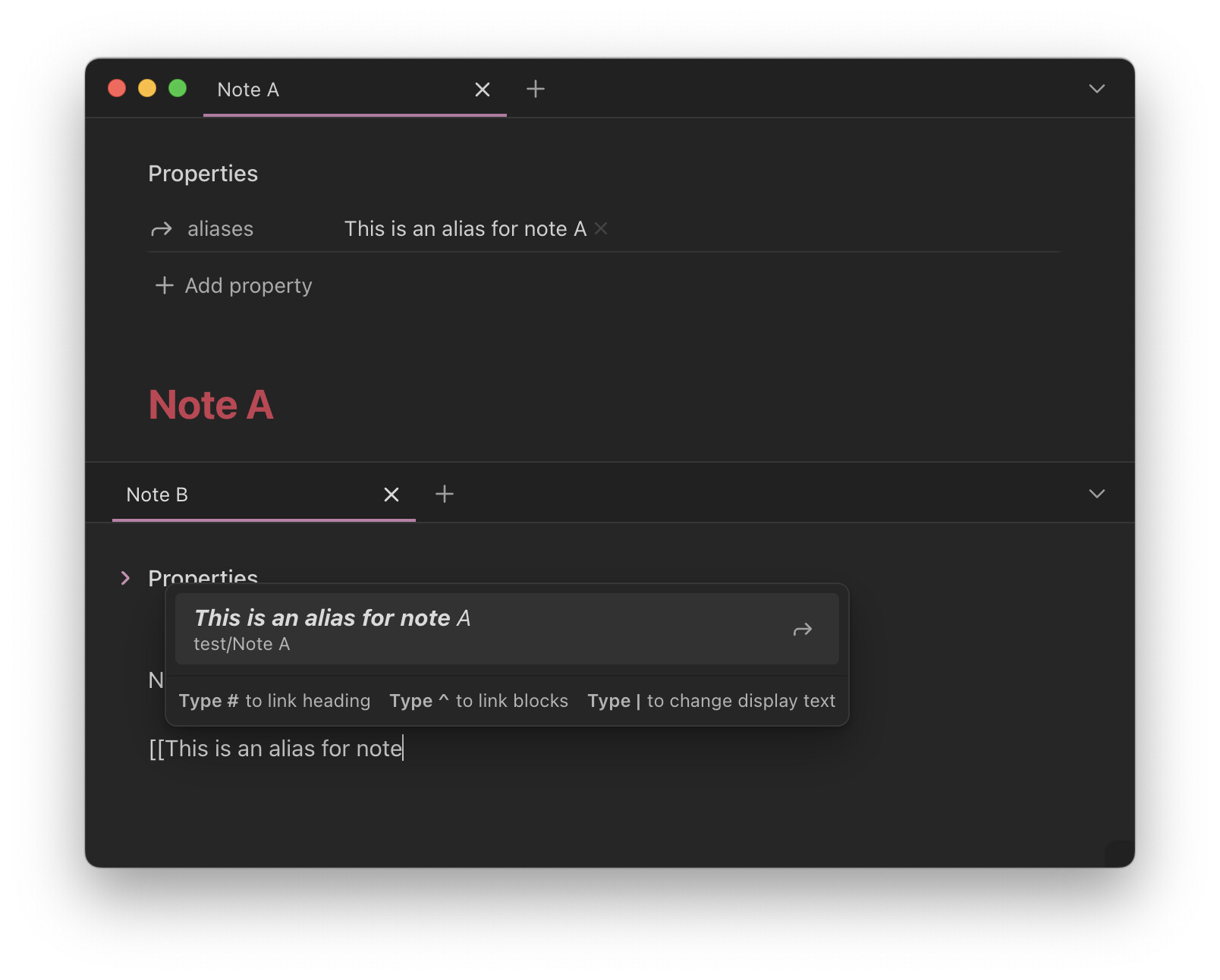 Make aliases stand out in the Quick switcher and link suggester - Share & showcase - Obsidian Forum