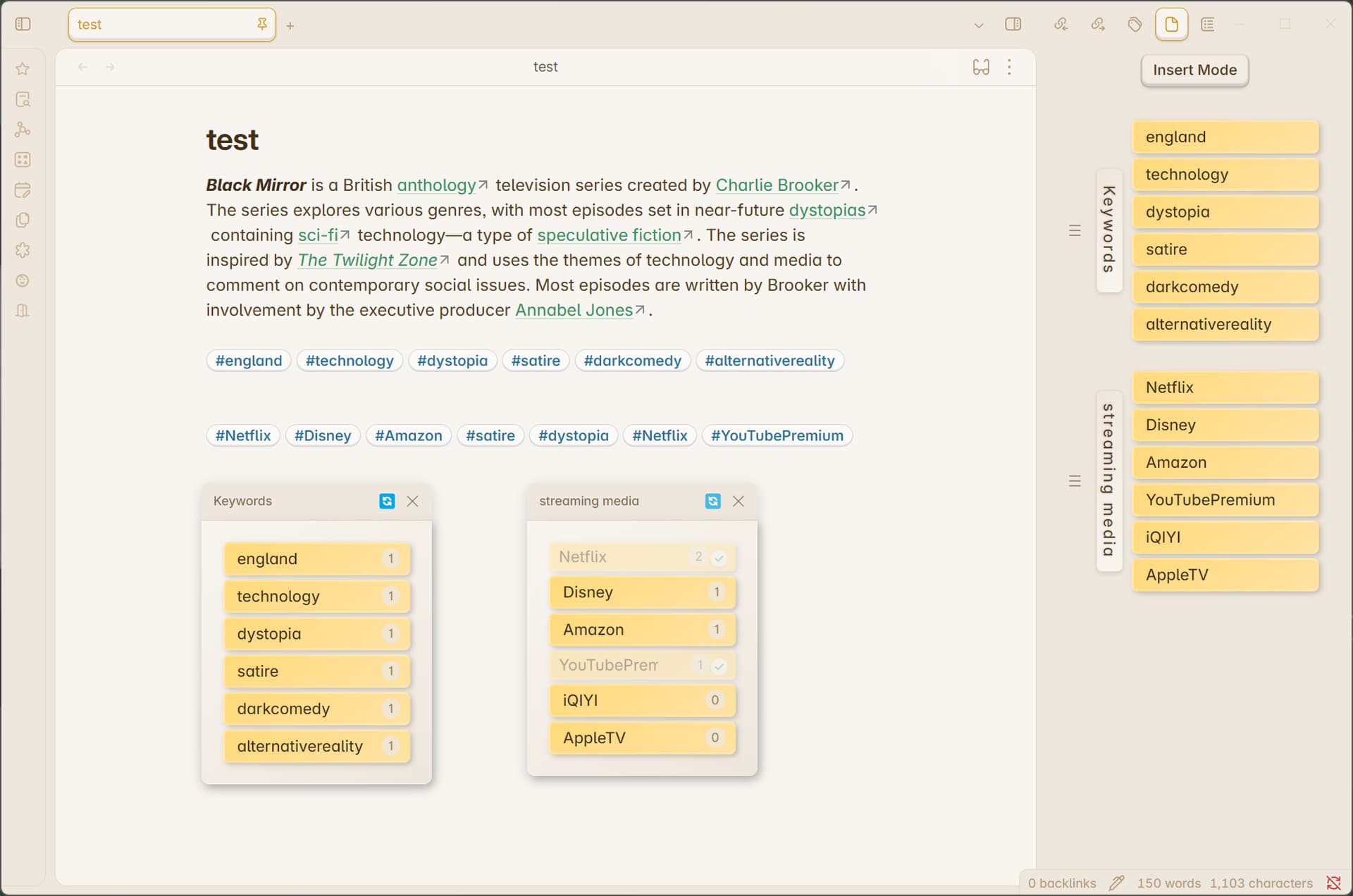 Tag Group Manager:Manage tag groups and insert tags quickly - Share & showcase - Obsidian Forum