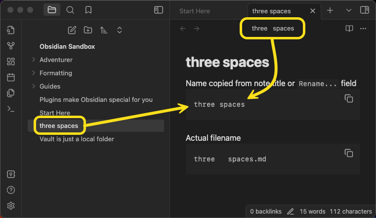 Filename / Title does not show multiple whitespaces in some parts of ...