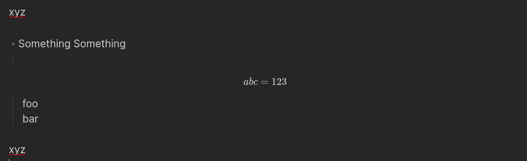 Indent Line By Multiline Math Block Missing Bug Reports Obsidian Forum