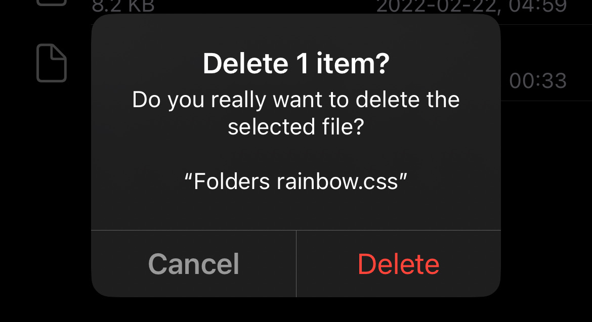 Mobile: Remove "Delete and don't ask again" button from Delete and ...