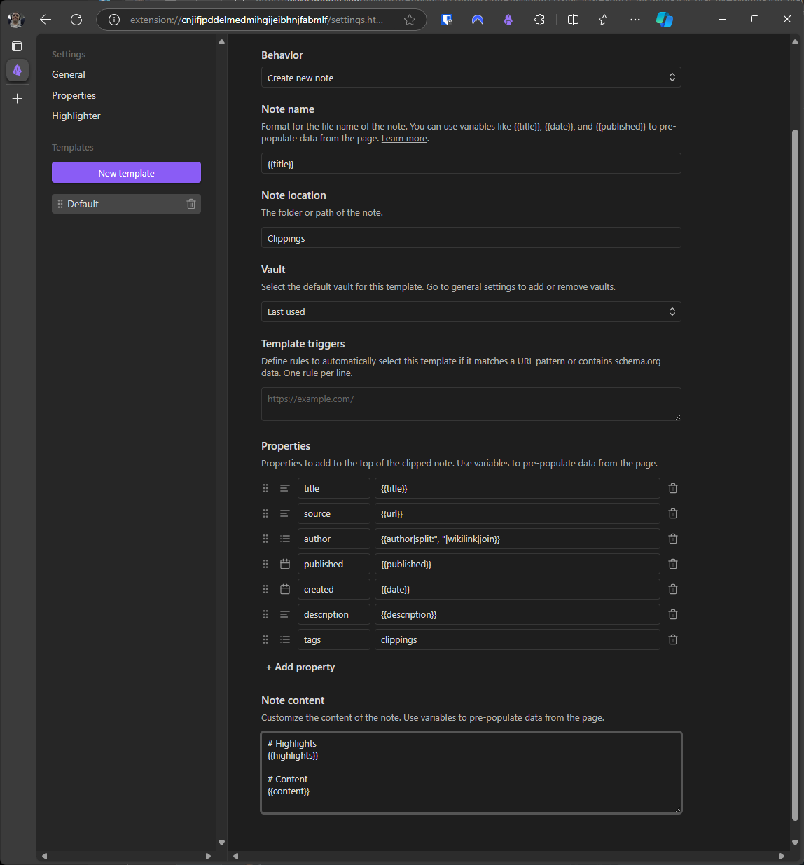 Obsidian Clipper: how to read {{highlights}}? - Help - Obsidian Forum