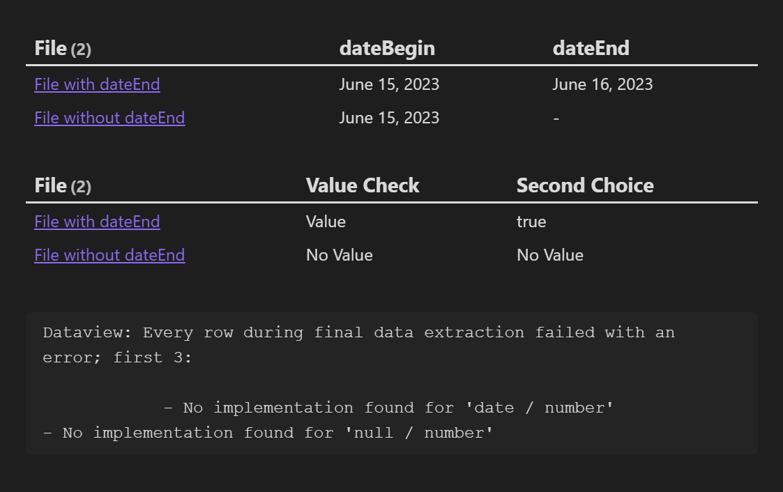 Choice In Dataview Evaluates All Conditions Expected Behaviour Help Obsidian Forum