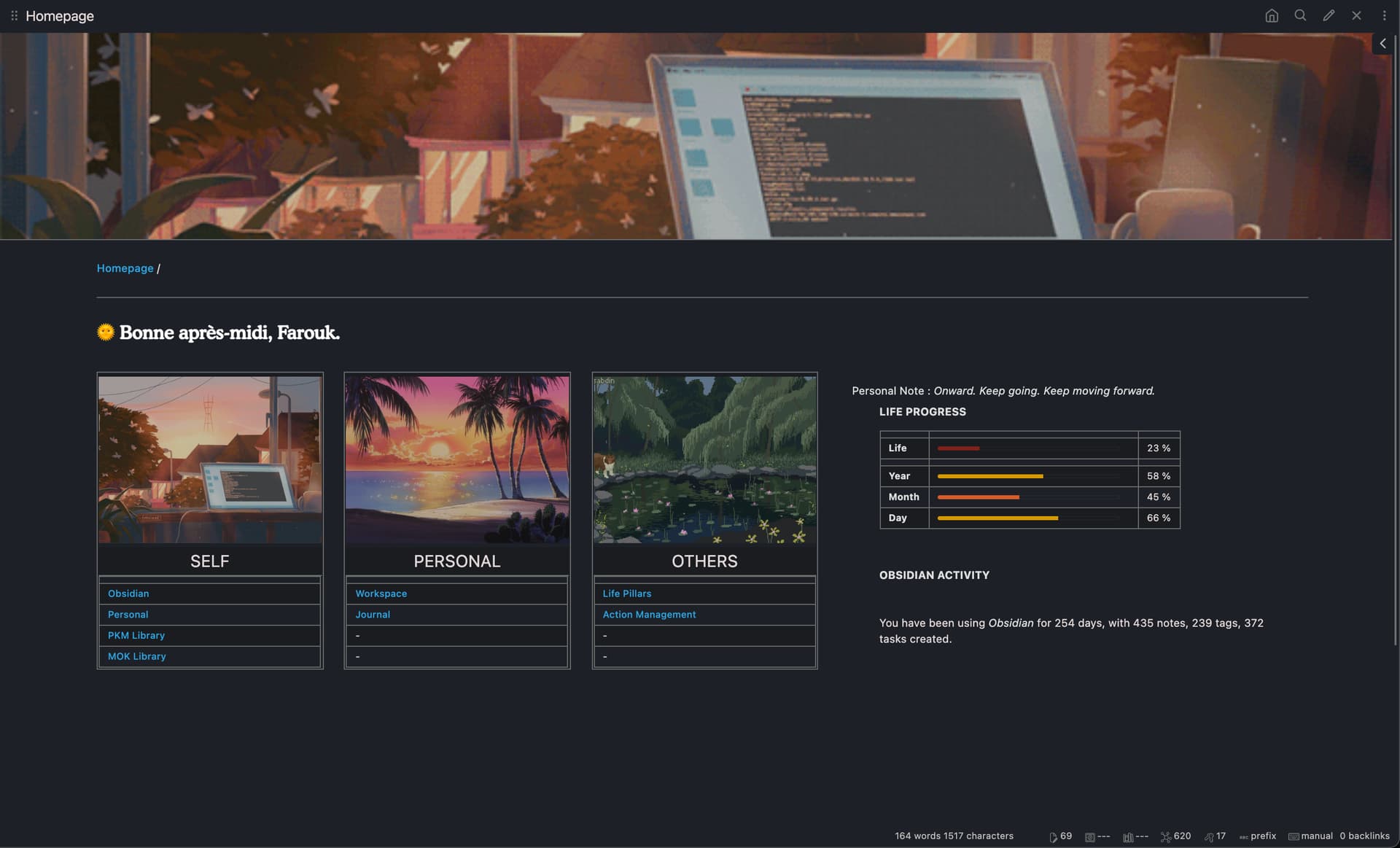 Obsidian Homepage Showcase Minimal And Aesthetic Template with 