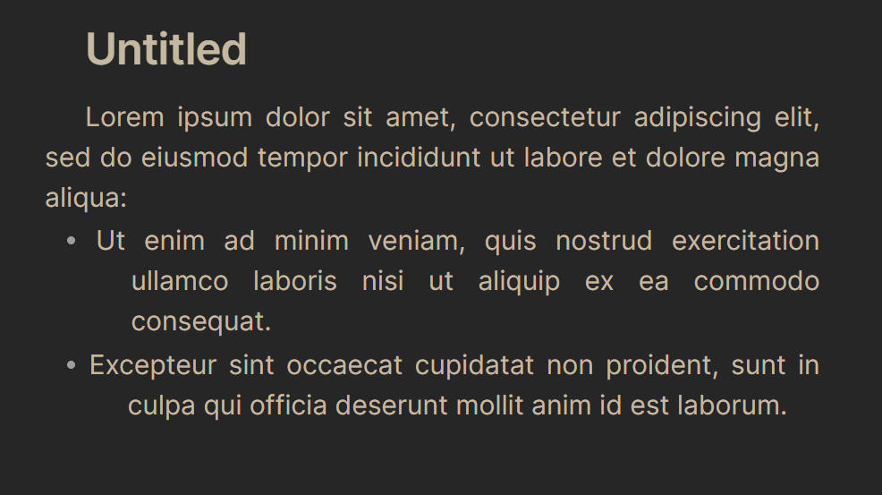 Paragraphs' first line indent with lists moving accordingly - Custom ...