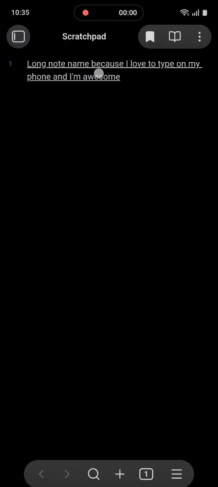 Note history under long pressing forward and backwards navigation ...